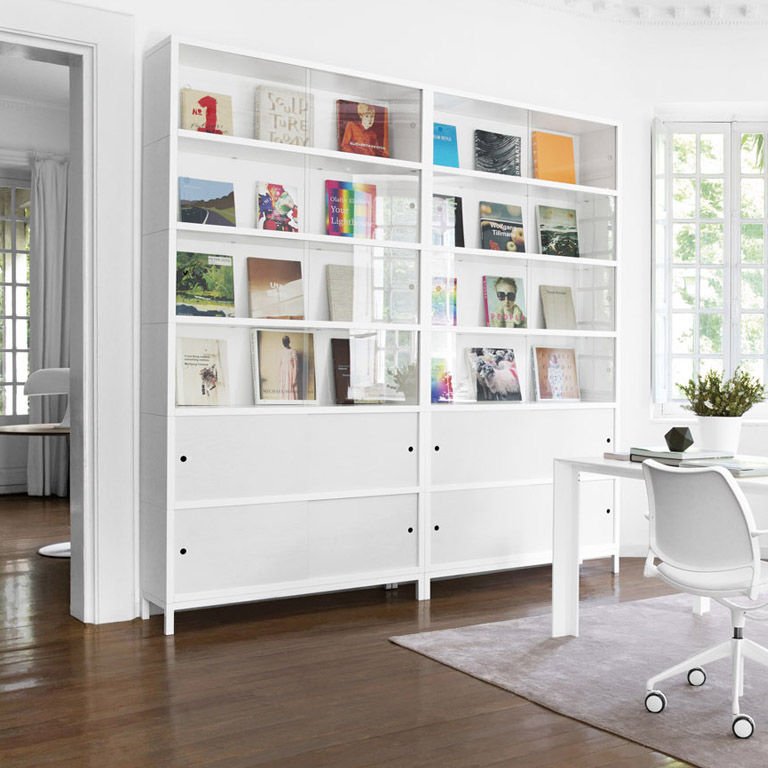 Modular bookcase - SAPPORO - STUA - contemporary / storage / wood veneer