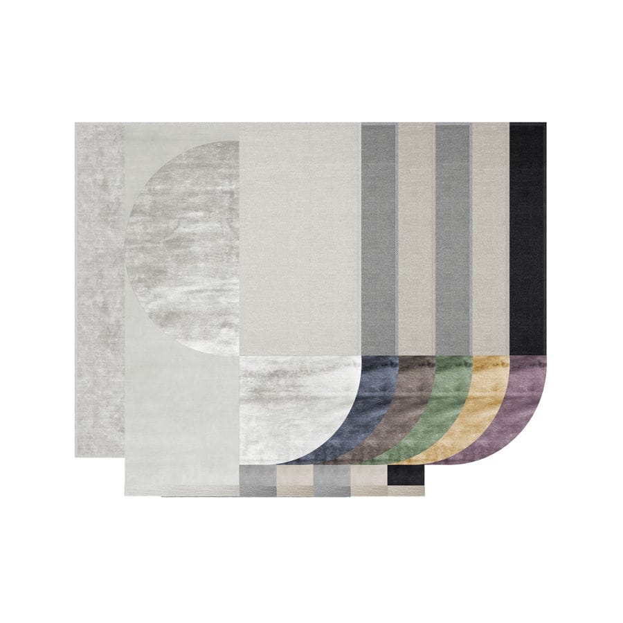 Contemporary rug - MODULAR - GIORGETTI - patterned / wool / silk