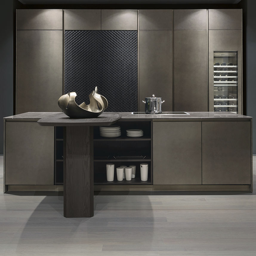Contemporary kitchen - GK.01 - GIORGETTI - walnut / ash / marble