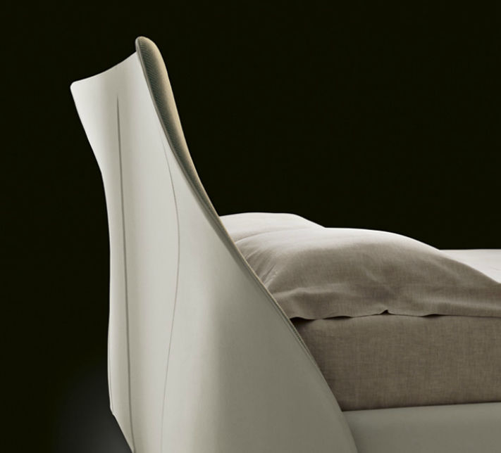 Double bed - ALTEA - GIORGETTI - contemporary / upholstered / fabric