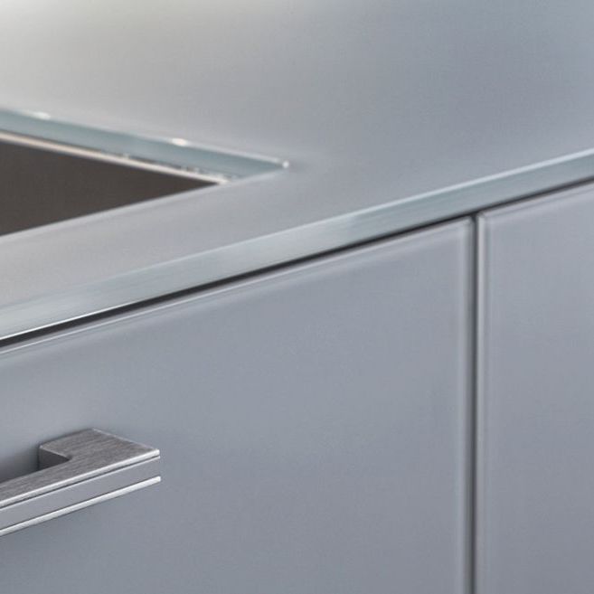 Glass countertop - LEICHT - kitchen / satin finish