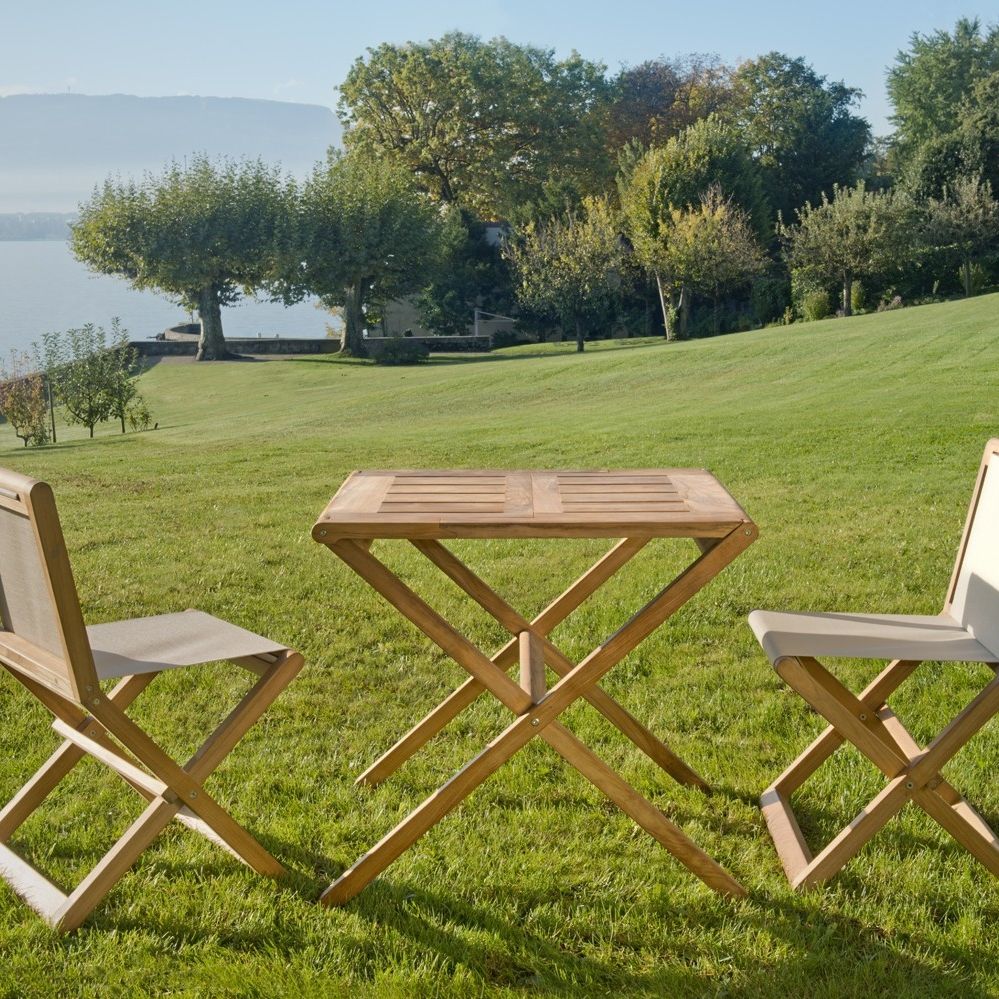 Traditional table - COPACABANA - Tectona - teak / teak base / rectangular