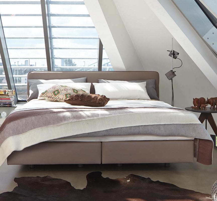 Double bed - Type B - hülsta - contemporary / upholstered / with headboard