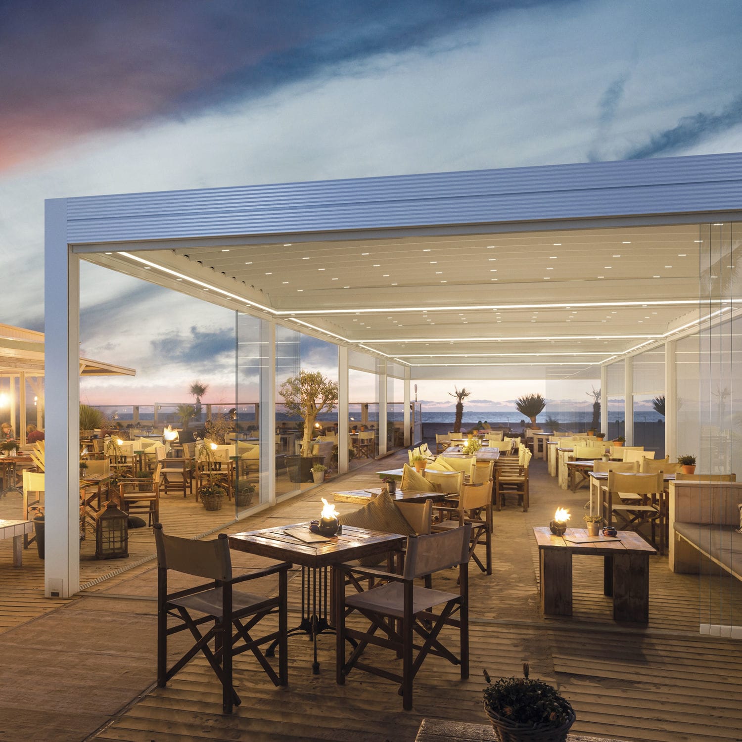 Self-supporting pergola - AZIMUT - Gibus SPA - wall-mounted / extruded ...