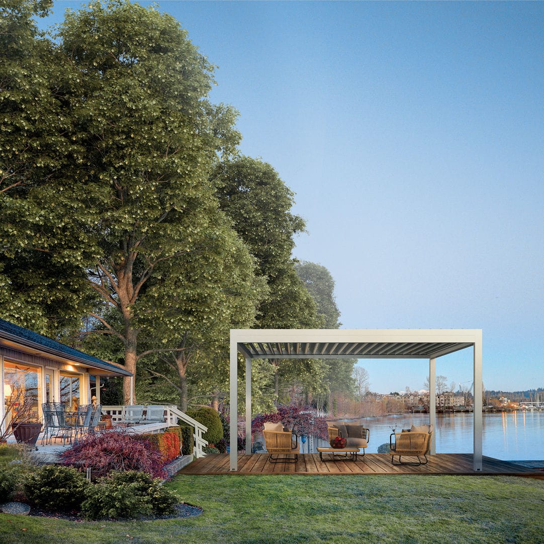 Self-supporting pergola - JOY - Gibus SPA - wall-mounted / thermo ...