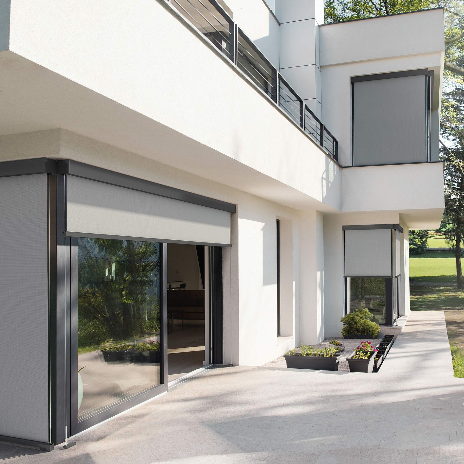 Roller blinds - CLICK CABLE - Gibus SPA - vertical / fabric / steel