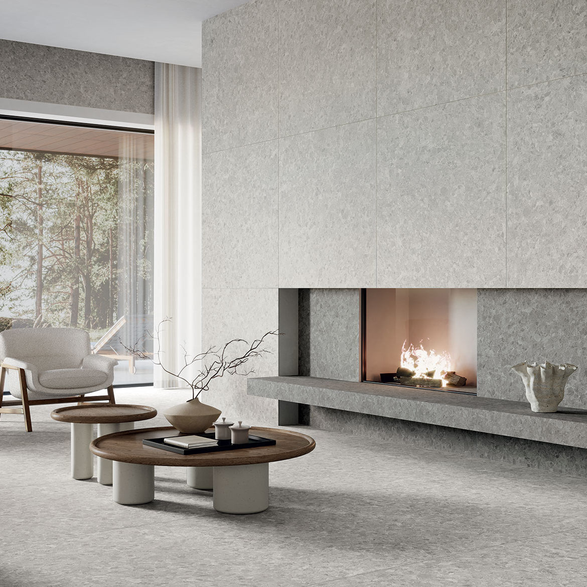 Stone tile - KEYSTONE - NovaBell - matte / stone / indoor