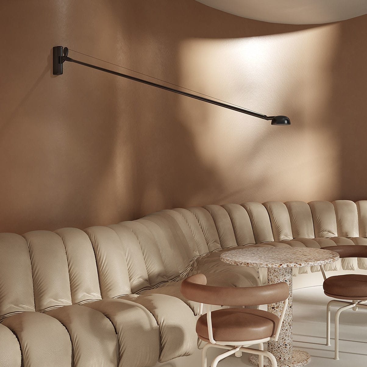 Contemporary wall light - OPUNTIA - PANZERI - indoor / aluminum / brass