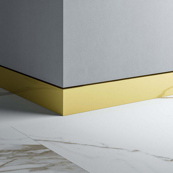 Gray baseboard - ORIZZONTE - LINVISIBILE - brown / blue / yellow