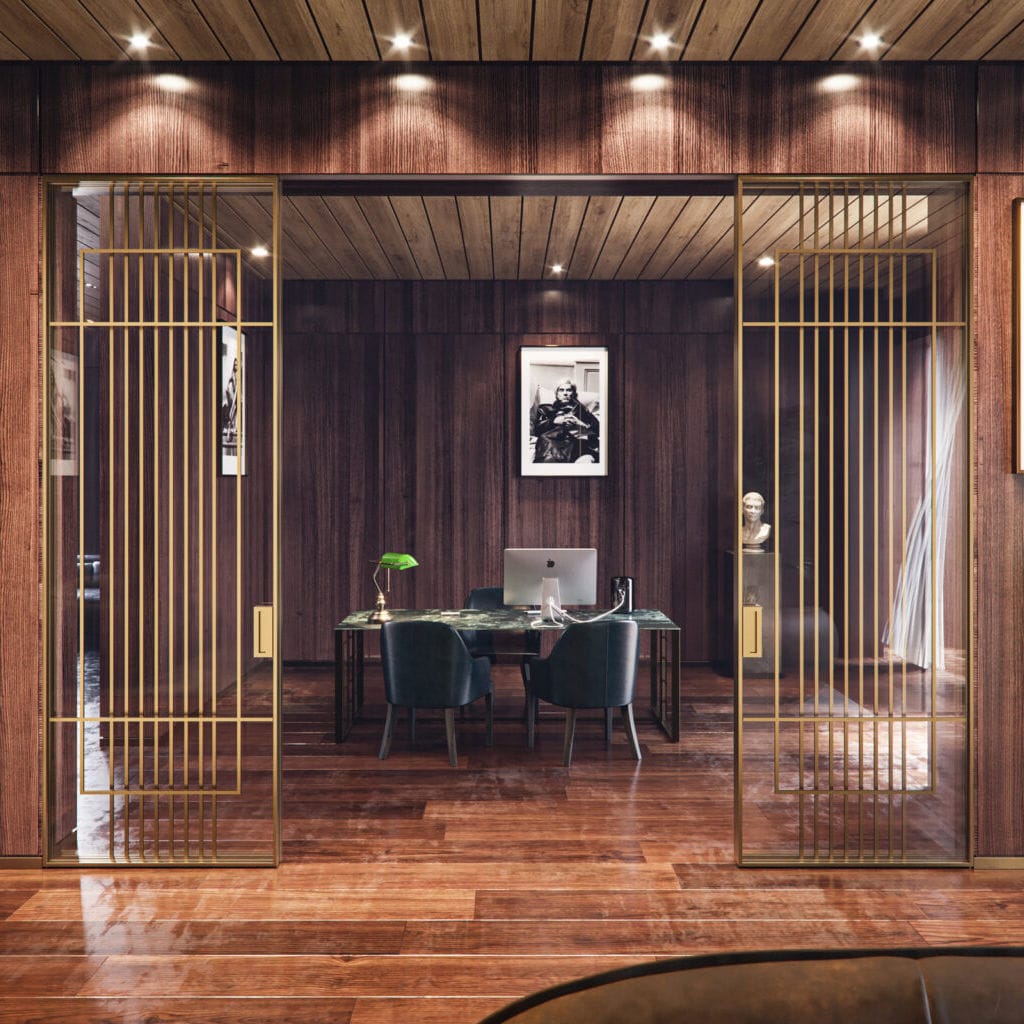 Aluminum sliding system - LINEA - LINVISIBILE - door / wall-mounted / home