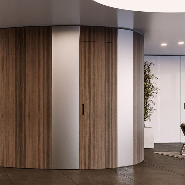 Interior door - Alba - LINVISIBILE - wooden / swing / contemporary