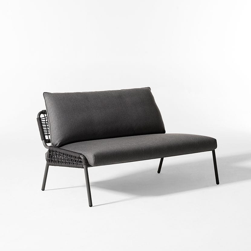 Contemporary sofa - ZOE OPEN AIR - MERIDIANI - outdoor / fabric / rope