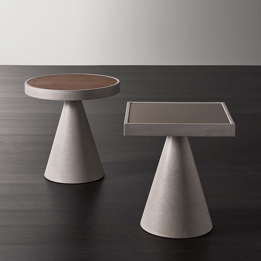 Contemporary side table - CONE - MERIDIANI - glossy lacquered wood ...
