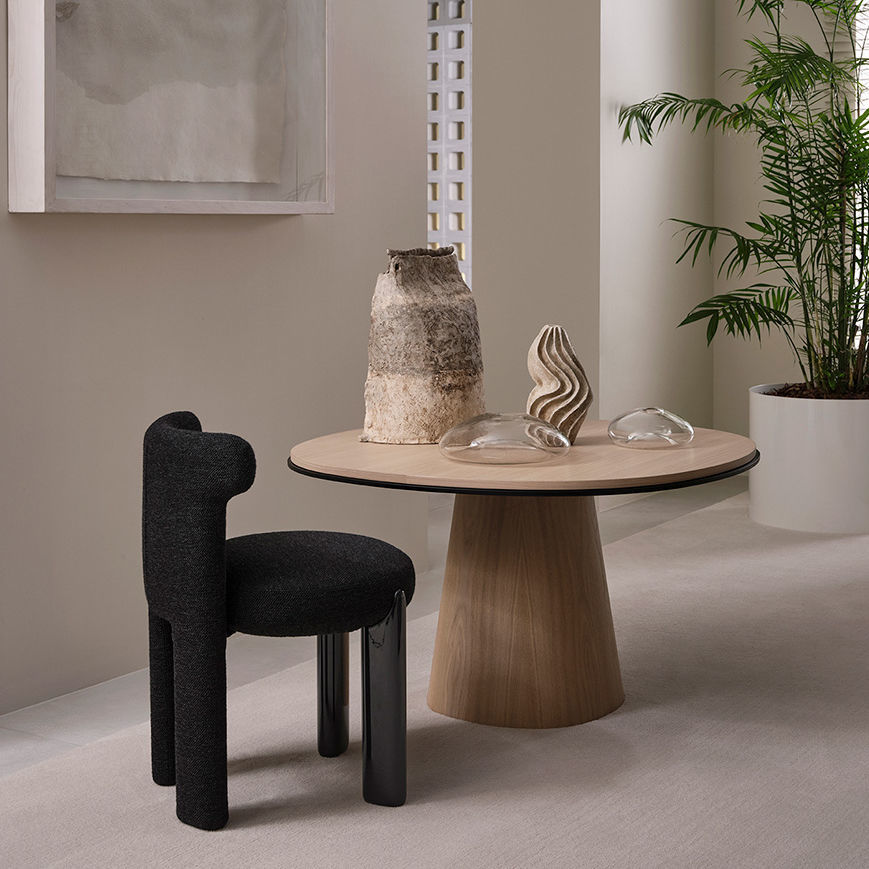 Contemporary dining chair - COSETTE - MERIDIANI - indoor / fabric / leather
