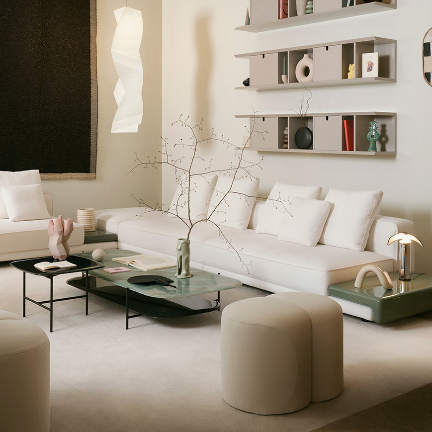 Contemporary coffee table - ADRIAN - MERIDIANI - matte lacquered wood ...