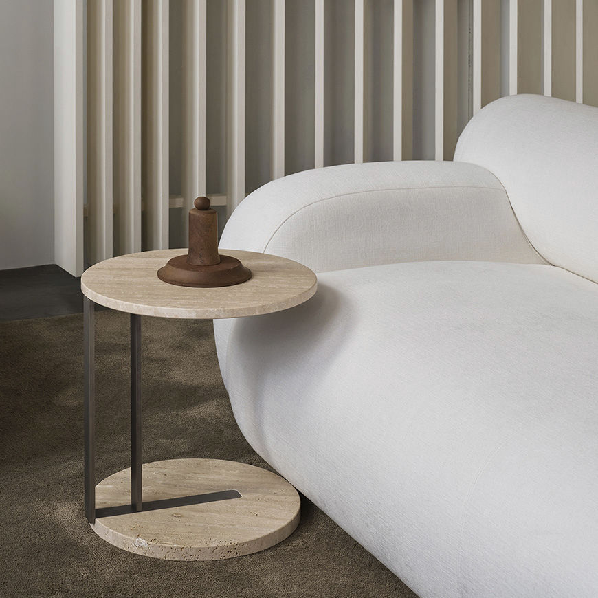 Contemporary side table - RALF - MERIDIANI - glossy lacquered wood ...
