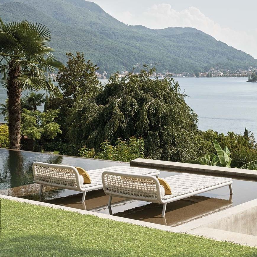 Contemporary sun lounger - NOA OPEN AIR - MERIDIANI - Batyline® / rope ...