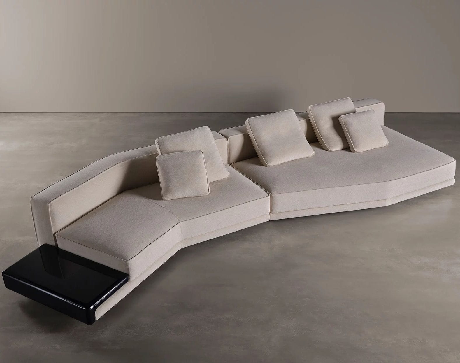 Modular sofa - MAX - MERIDIANI - corner / contemporary / fabric