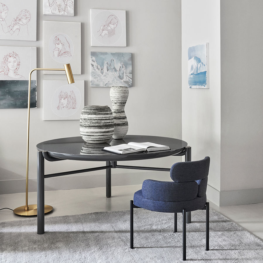 Contemporary dining table - ZENO - MERIDIANI - glossy lacquered wood ...