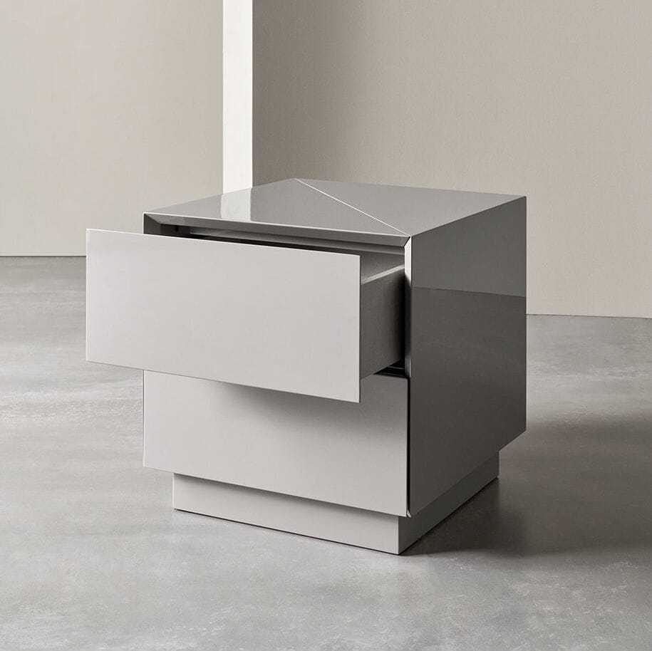 Contemporary bedside table - KARL - MERIDIANI - lacquered wood / wooden ...