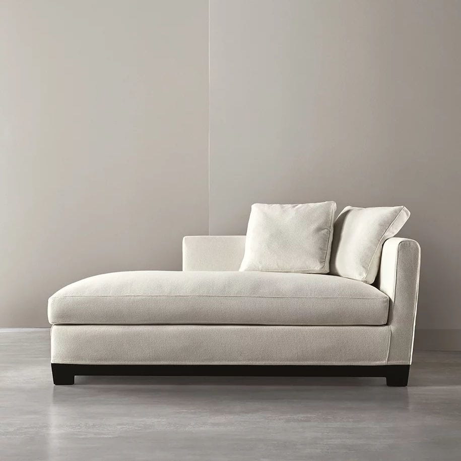 Contemporary daybed - ALLEN - MERIDIANI - fabric / leather / oak