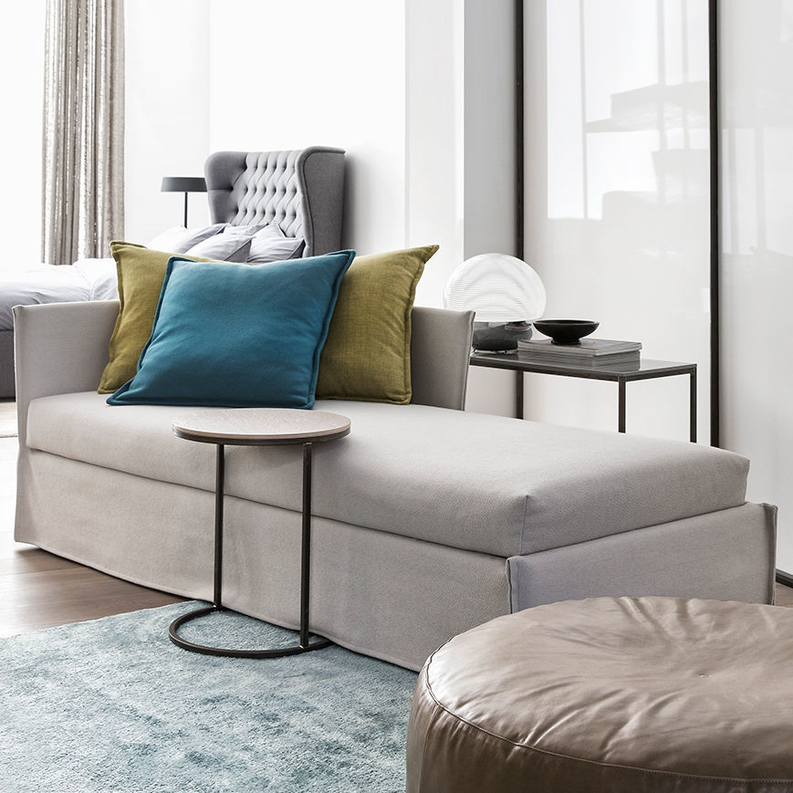 Contemporary daybed - FOX - MERIDIANI - fabric / metal / indoor