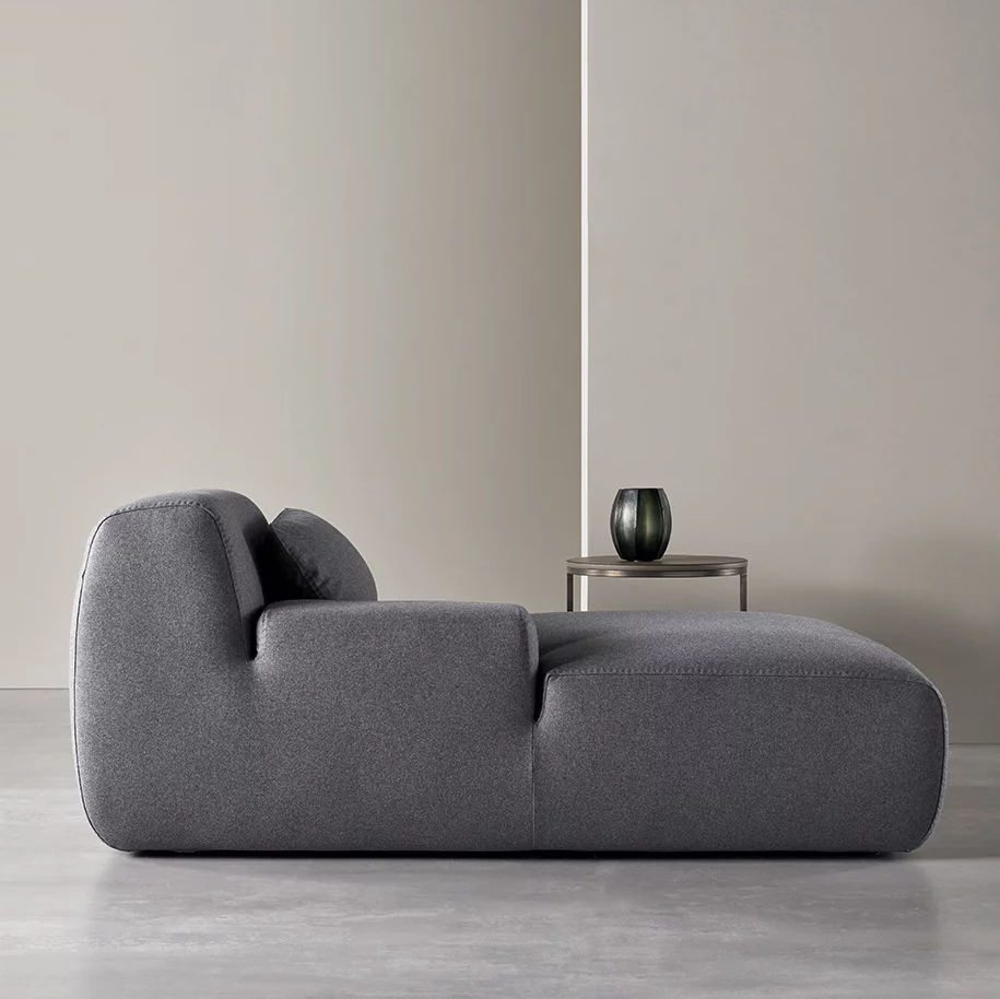 Contemporary daybed - NORTON - MERIDIANI - fabric / leather / wooden