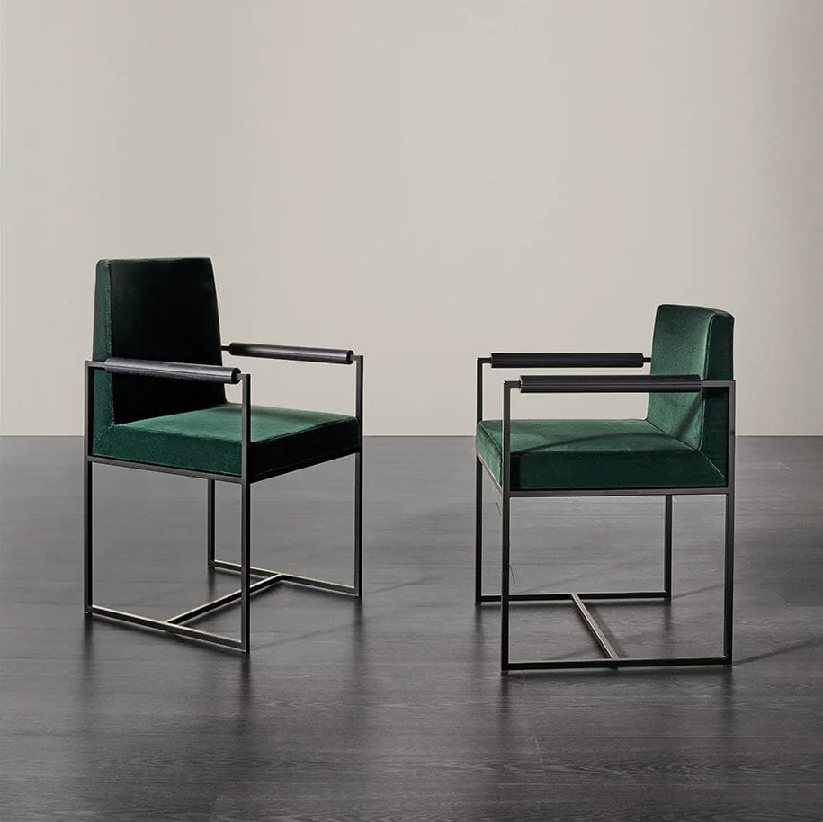 Contemporary chair - RIDER - MERIDIANI - indoor / fabric / leather