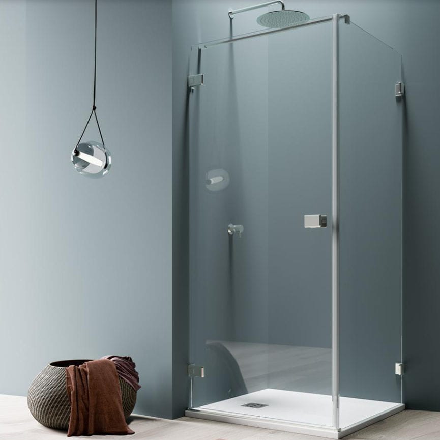 Swing shower screen - HARLEM VO+VH - GLASS 1989 - corner / corner ...