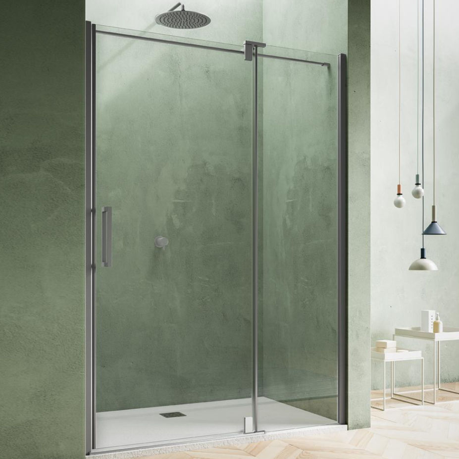 Pivoting shower screen - BATIK QA - GLASS 1989 - linear / for alcoves ...