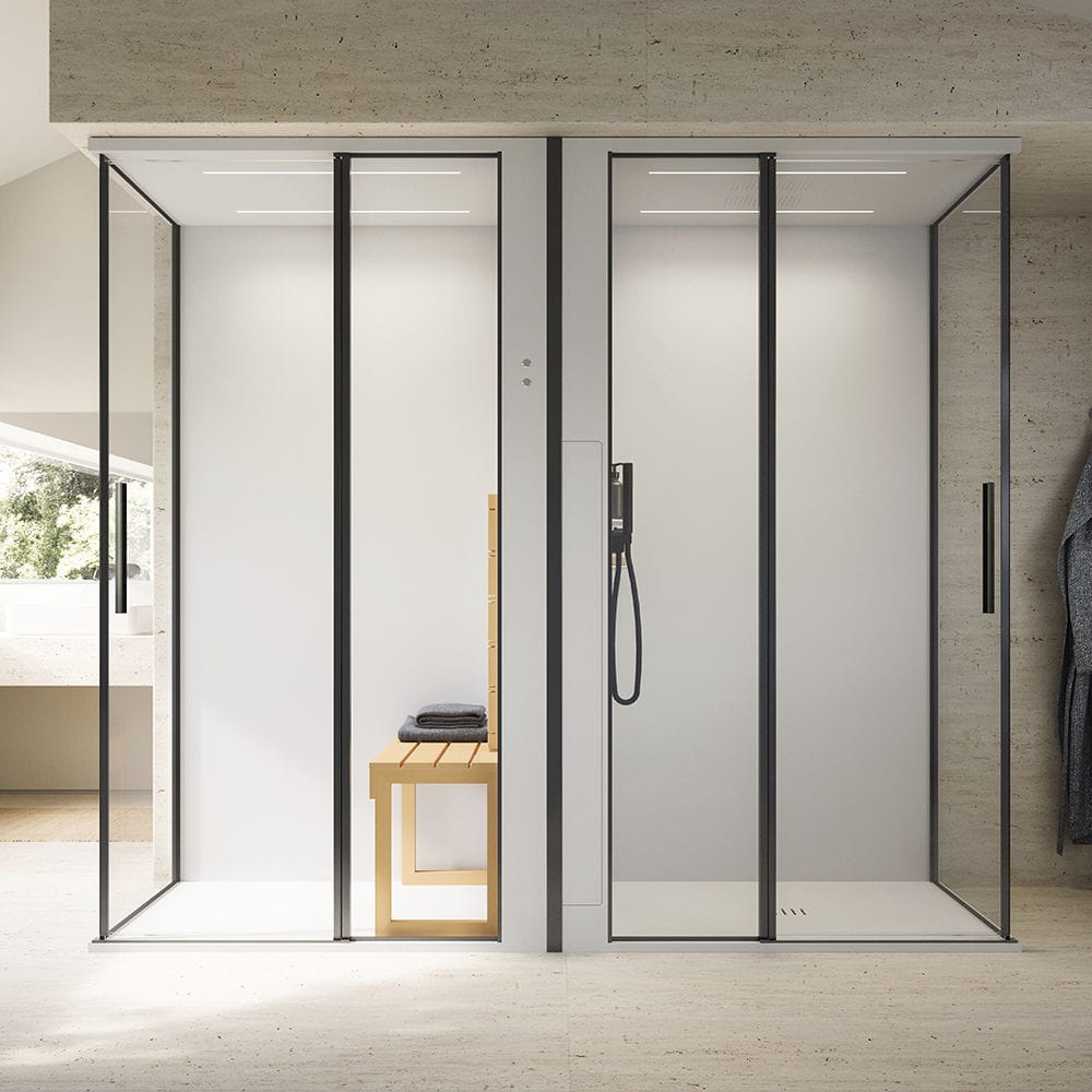 Infrared sauna - SKYFALL COMBI - GLASS 1989 - hammam / home / glass