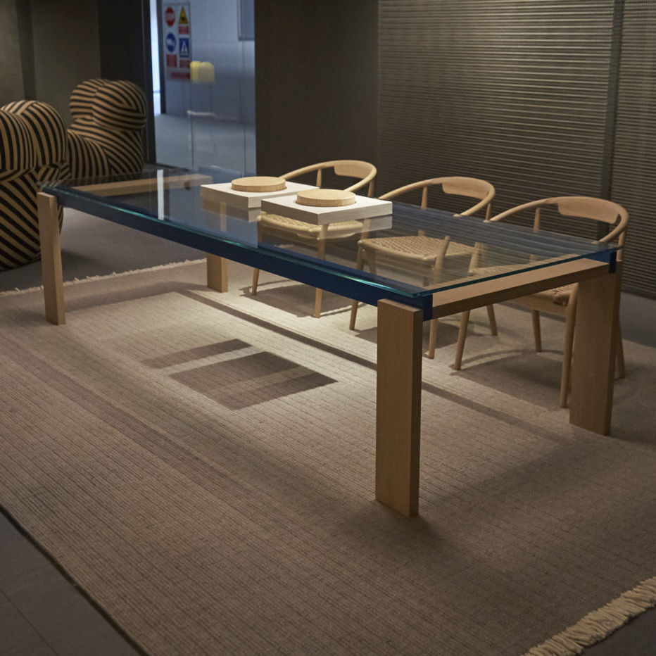 Contemporary table - Parallel Structure - B&B Italia - solid wood ...