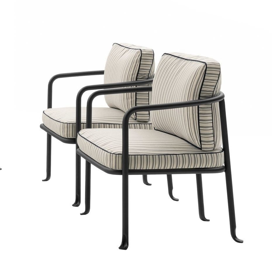 Contemporary chair - Borea - B&B Italia - indoor / fabric / aluminum