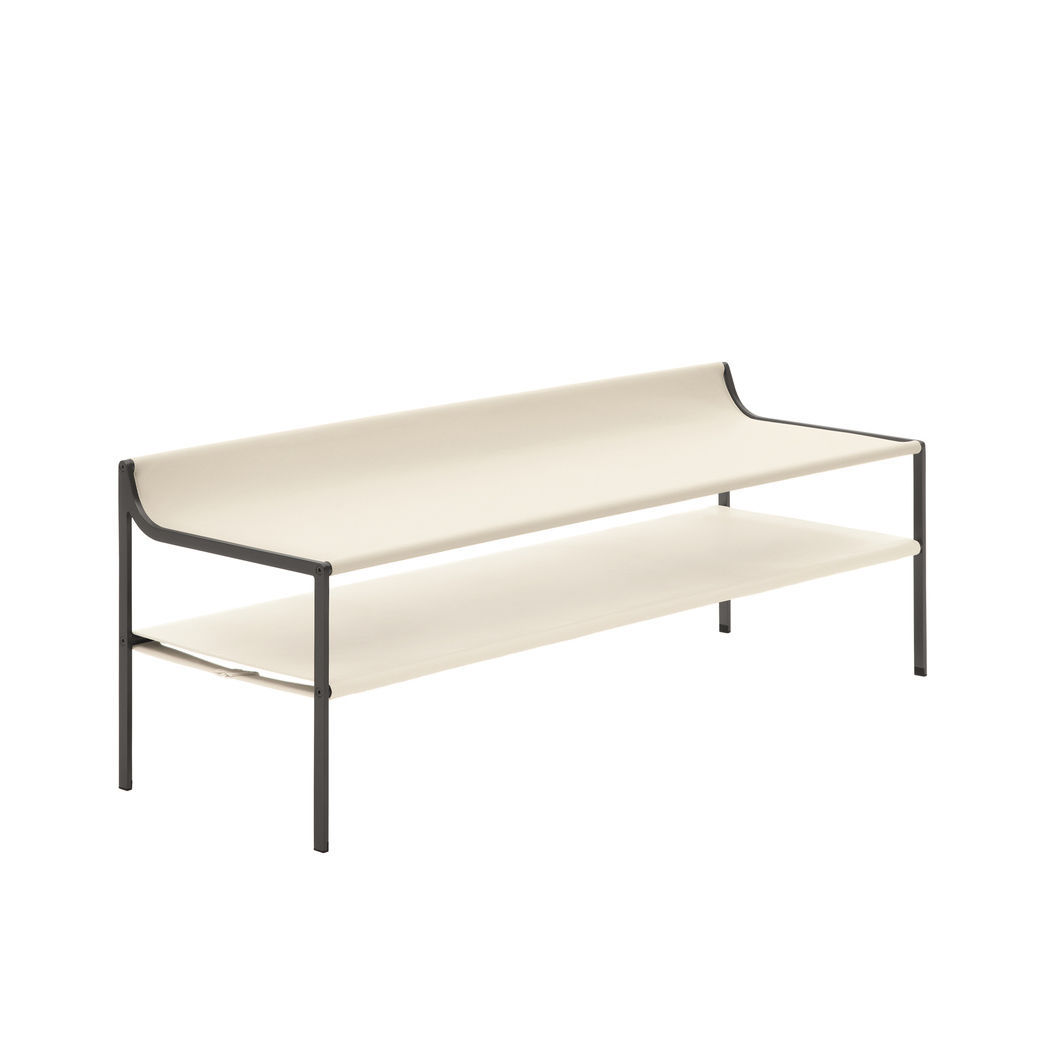 Contemporary bench - Quiet Lines - B&B Italia - leather / steel / aluminium