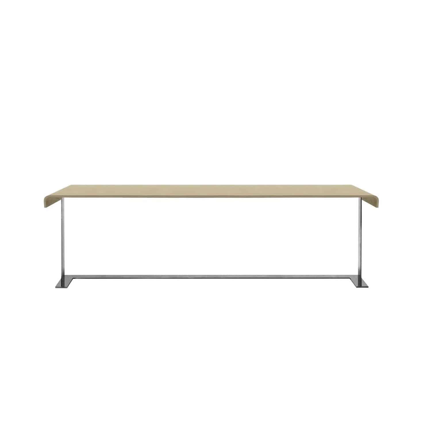 Contemporary table - CHARLES - B&B Italia - wooden / metal base / rectangular