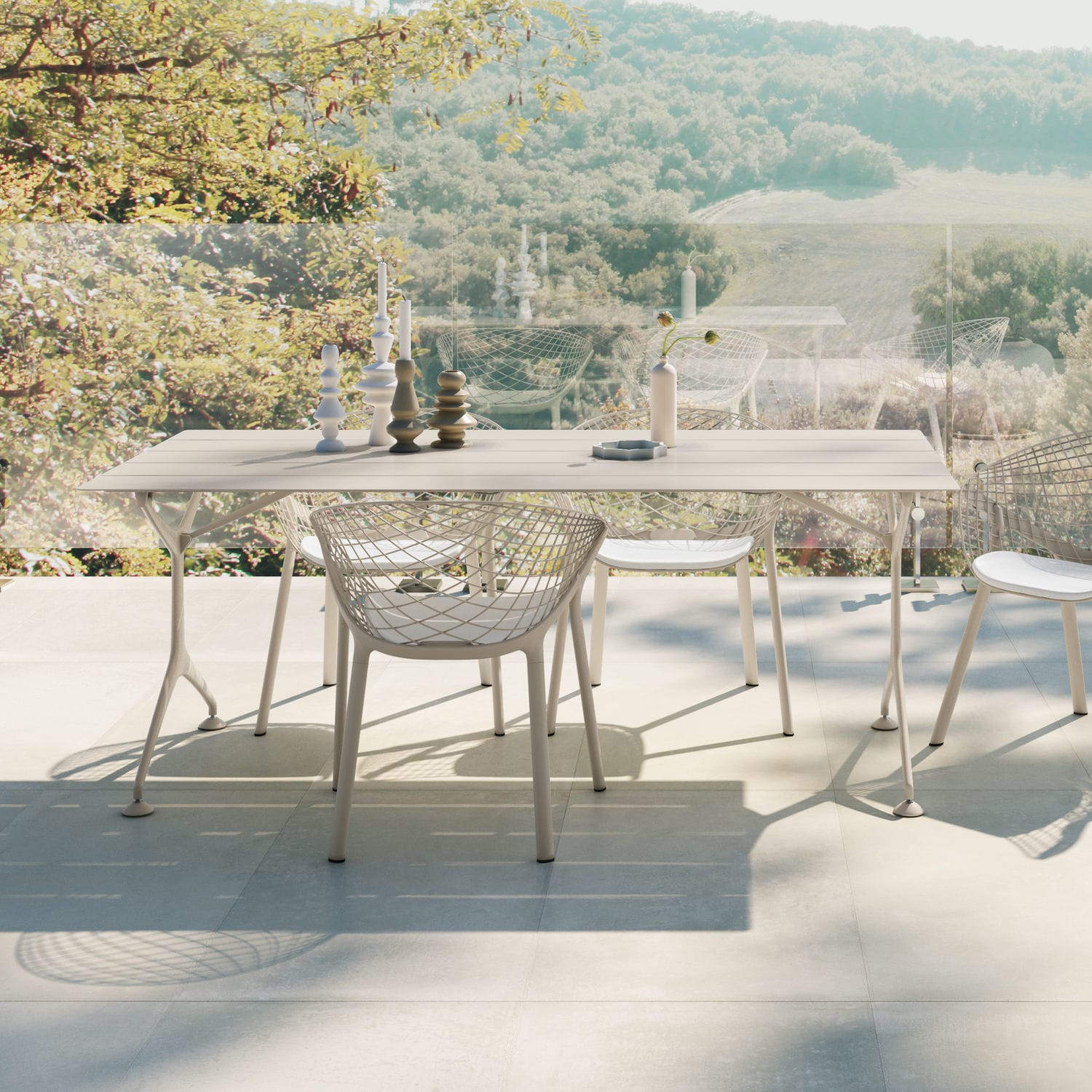 Contemporary table - FRAMETABLE / F02_190_O - ALIAS - extruded aluminum ...