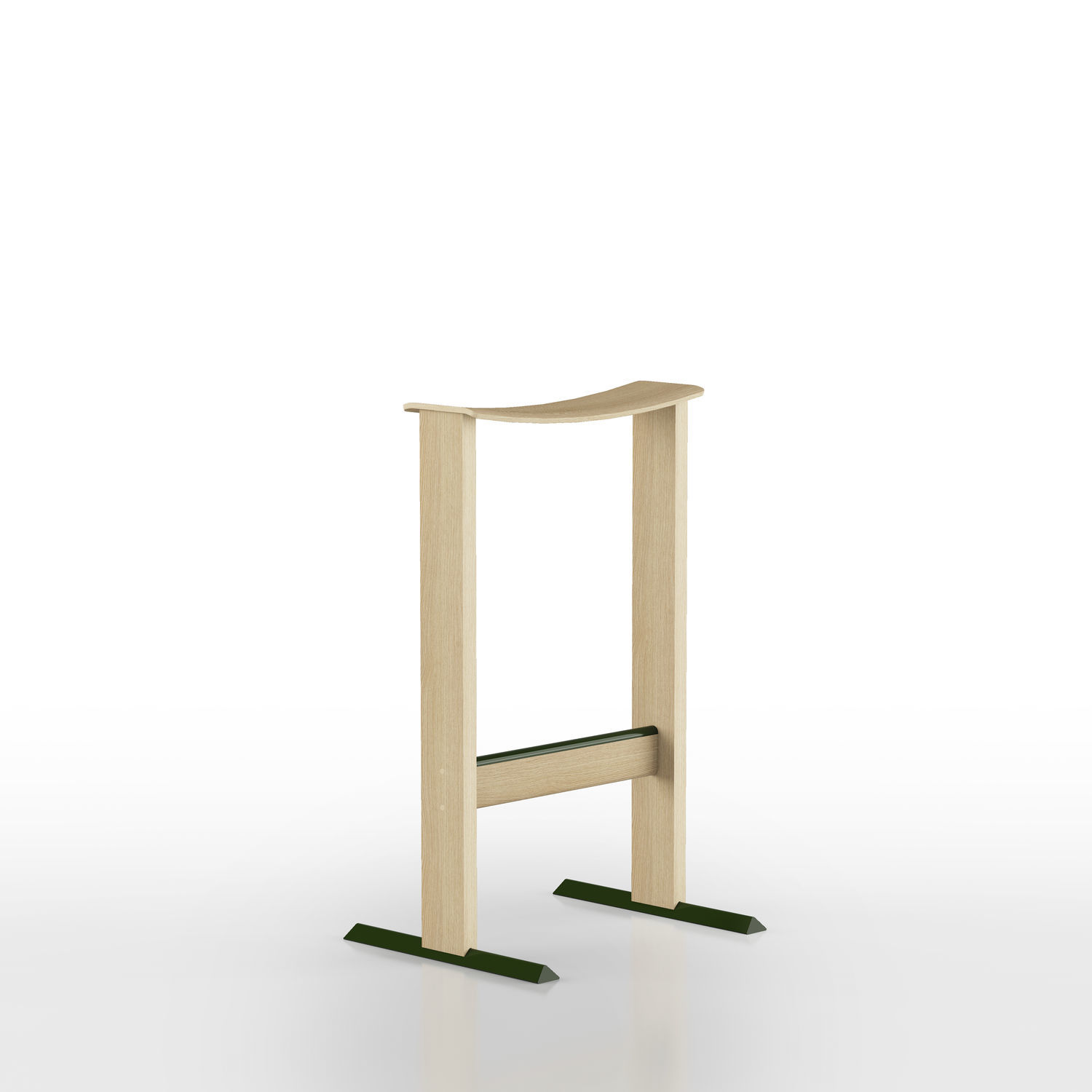 Contemporary stool - LIRA - ALIAS - solid wood / ash / solid wood base