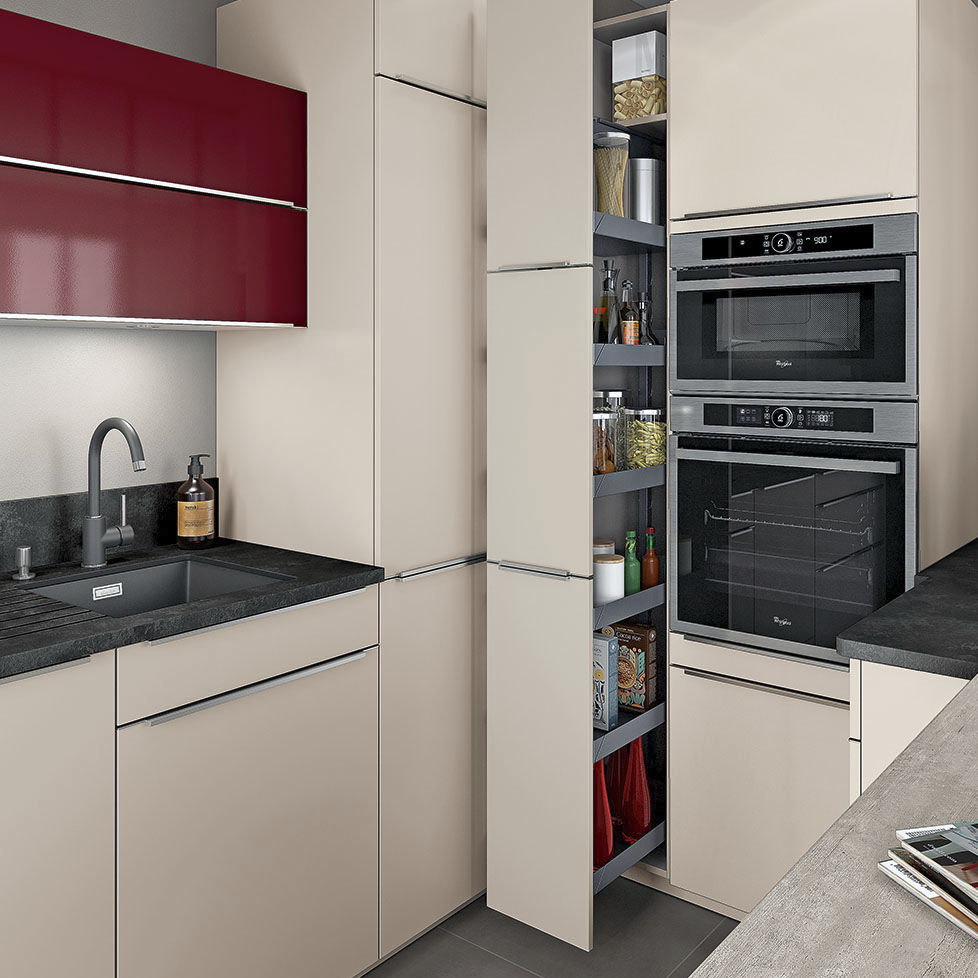 Contemporary kitchen - AMBIANCE LUMINEUSE - Mobalpa - laminate / U ...