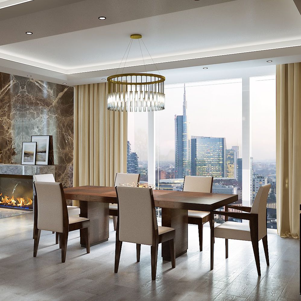 Contemporary dining table - TAMARA - HUGUES CHEVALIER - wooden ...