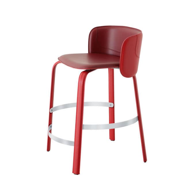 Contemporary bar chair - BELT - SG - Airnova - indoor / leather / metal