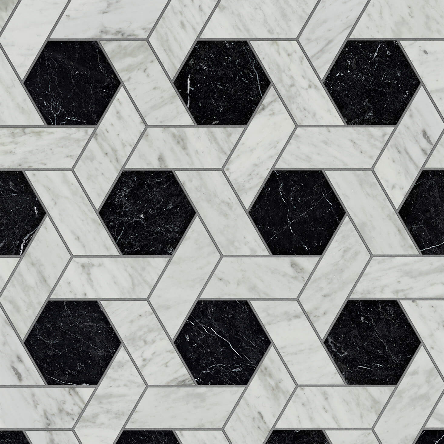 Marble tile - MONTEPULCIANO NERO - BISAZZA - matte / indoor / bathroom