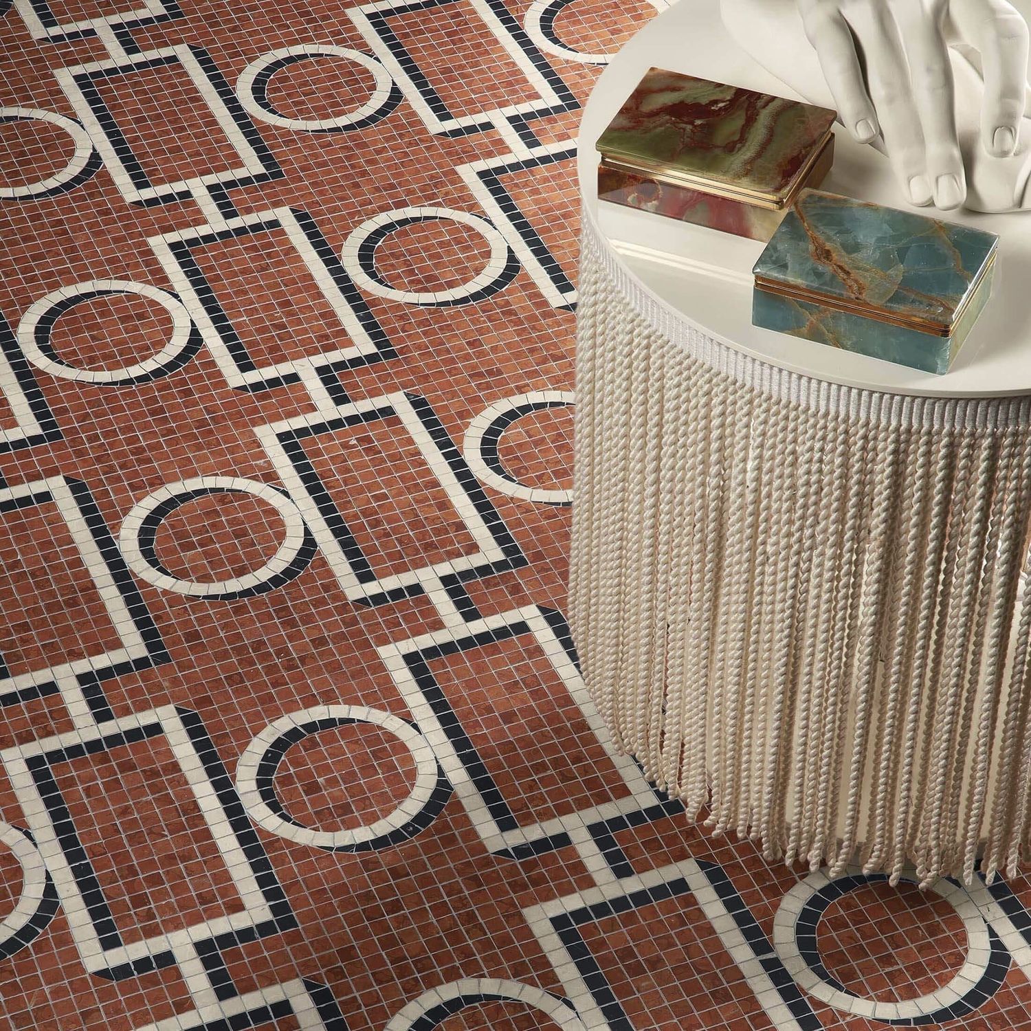 Marble mosaic tile - BRERA ROSSO - BISAZZA - high-gloss / indoor ...