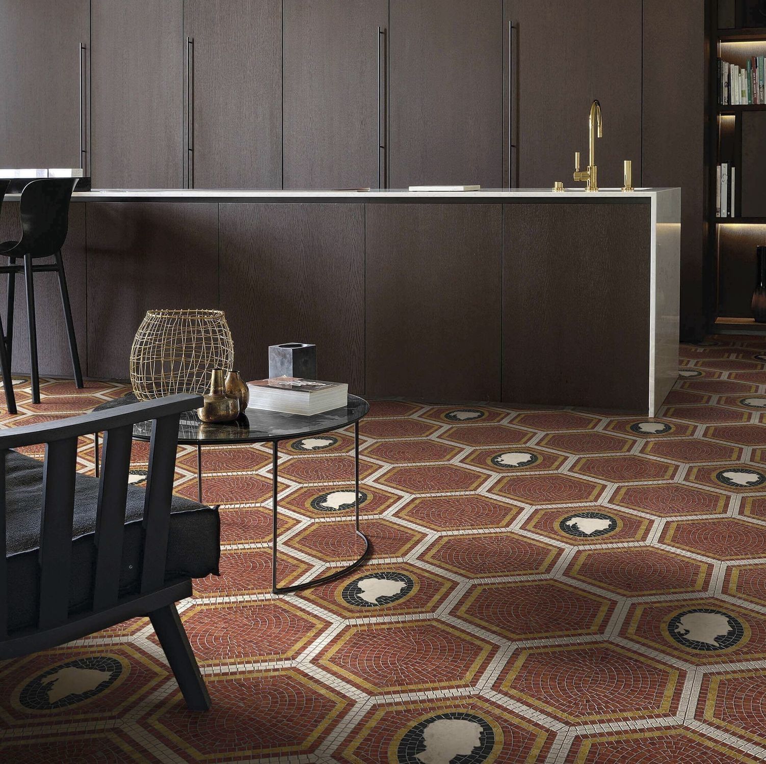 Marble mosaic tile - PIAZZA - BISAZZA - high-gloss / indoor / living room