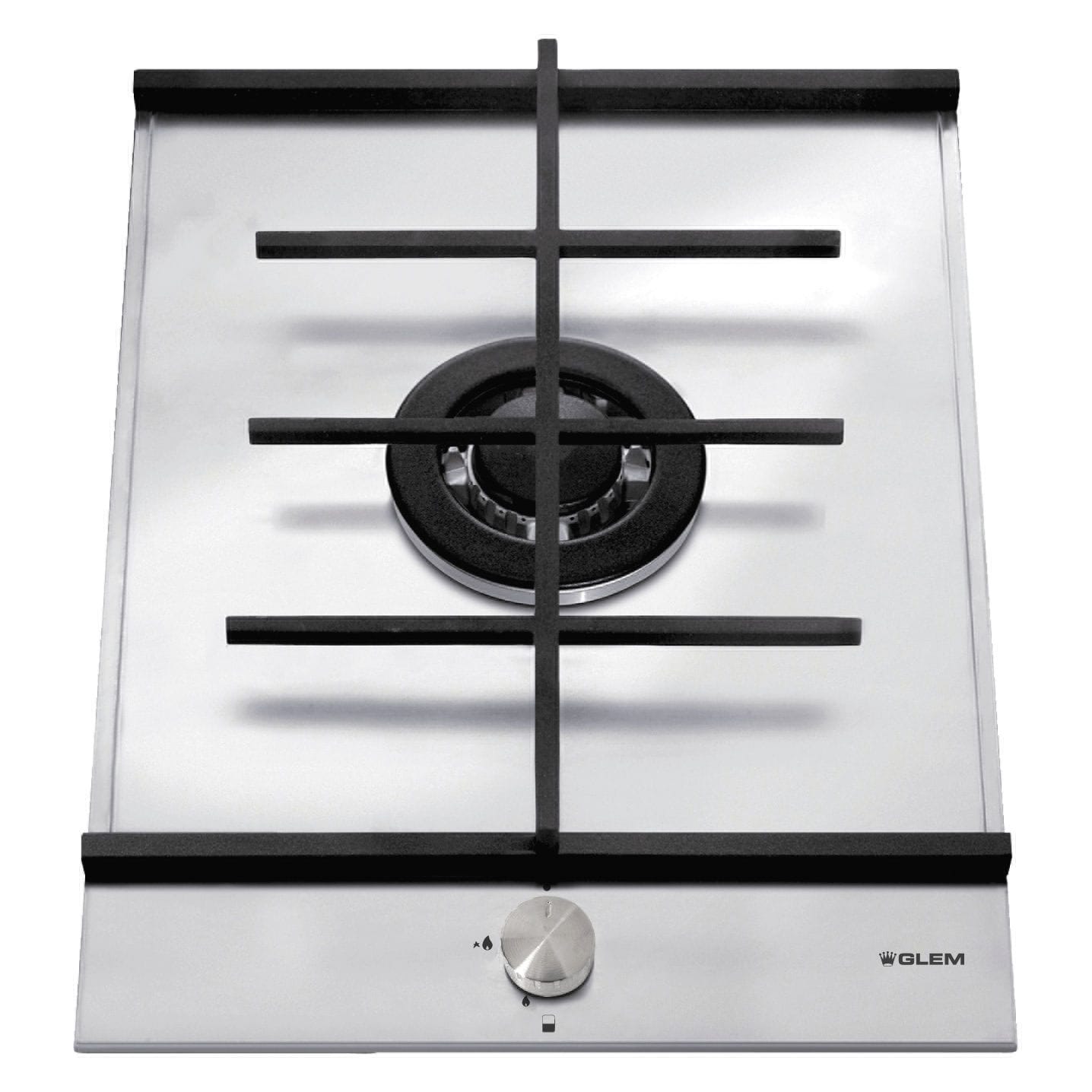 Gas cooktop - GT415HIX - GLEM gas S.p.A. - 1 burner / built-in / with knobs