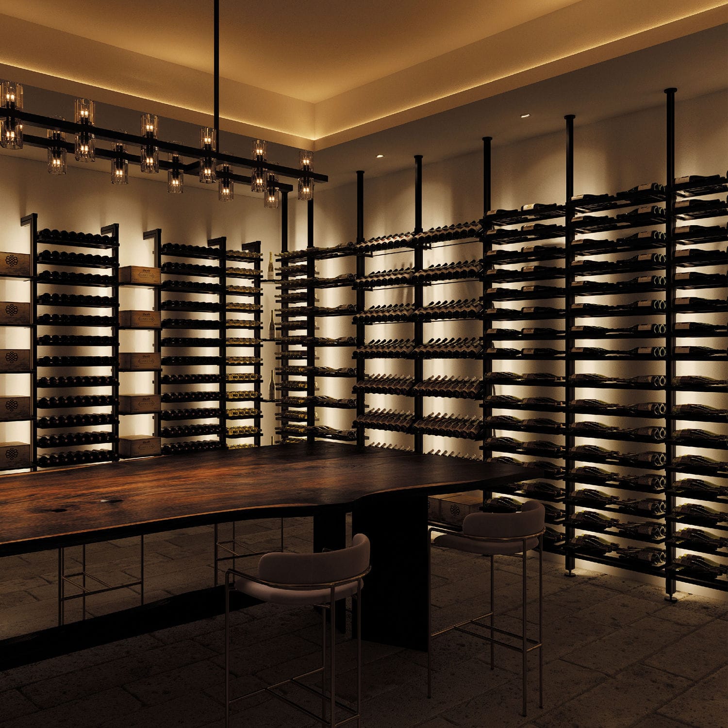 Wall-mounted shelving system - Modulo-X - EuroCave - contemporary ...