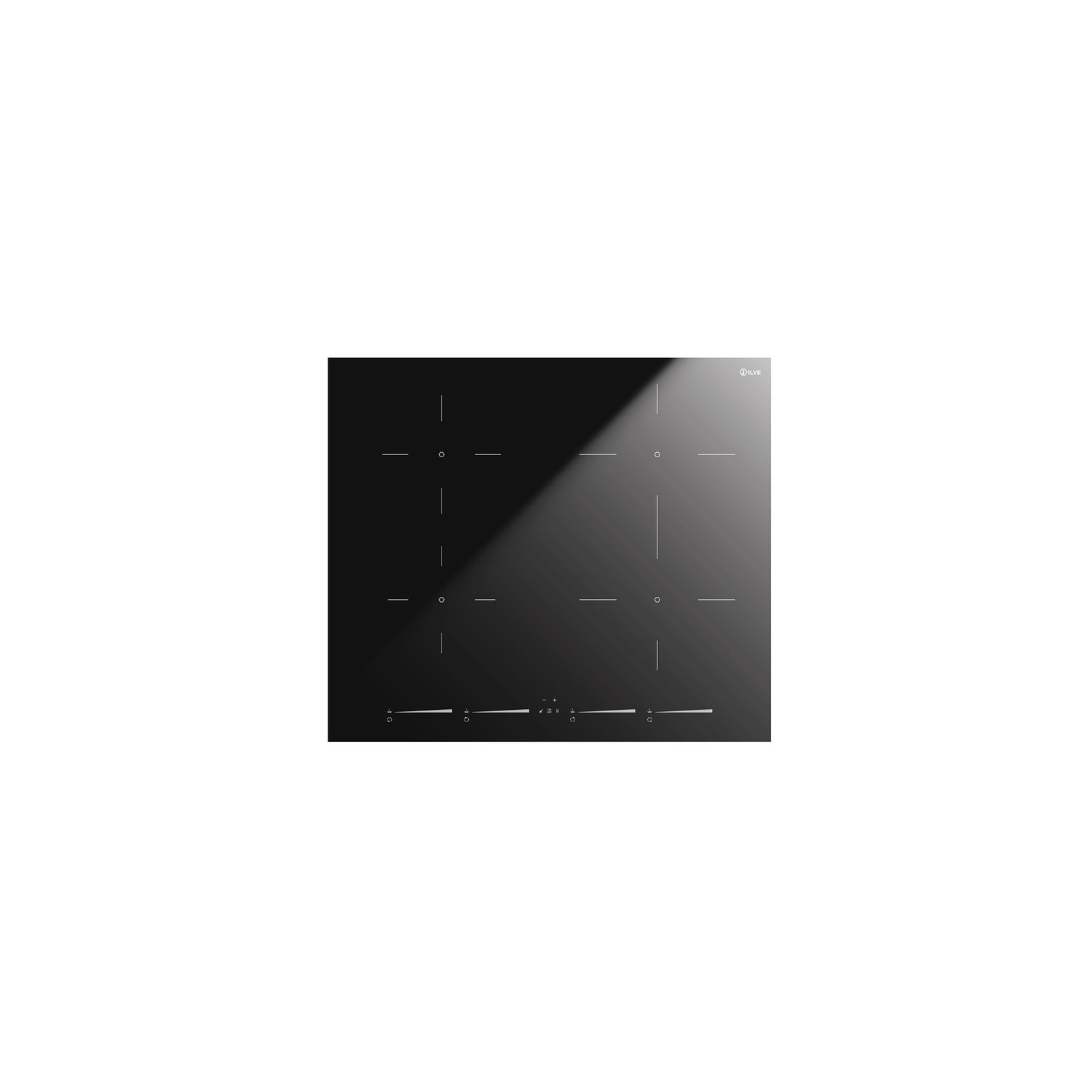 Vitroceramic induction cooktop - HCBI604TC - ILVE - 4 burner / built-in ...