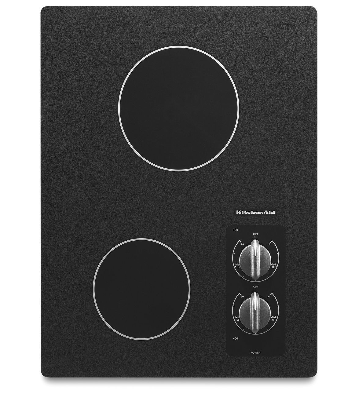 Vitroceramic cooktop - KECC056RBL - KitchenAid - 2 burner / built-in ...