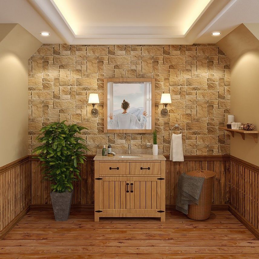 Double washbasin cabinet - 5232 - Deco Lav - free-standing / oak ...