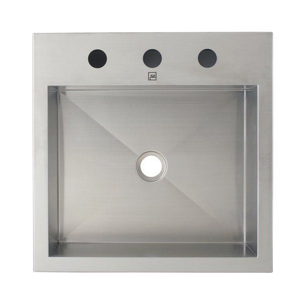 Countertop washbasin - 1280-8B - Deco Lav - stainless steel / square ...