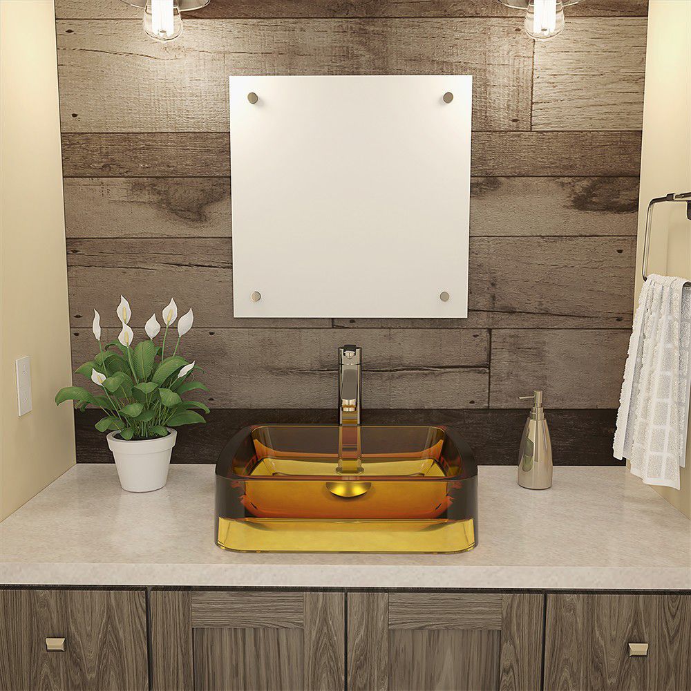 Countertop washbasin - 2802 - Deco Lav - resin / rectangular / without hole